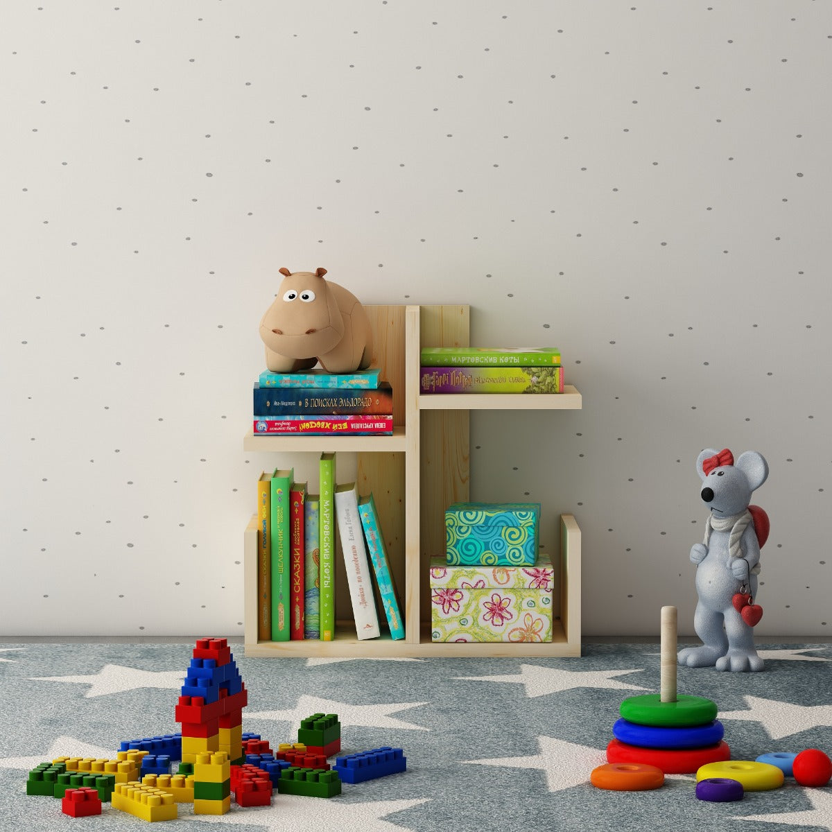 Wooden Toy unit , Toy unit with open shelves, Wooden look toy unit ,Fl ...