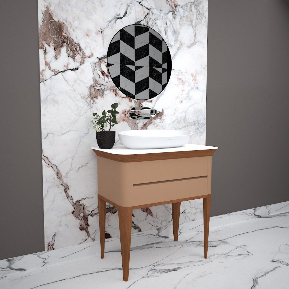 Vanity, Water Resistant Vanity, wooden vanity, corian top, moden vanit ...