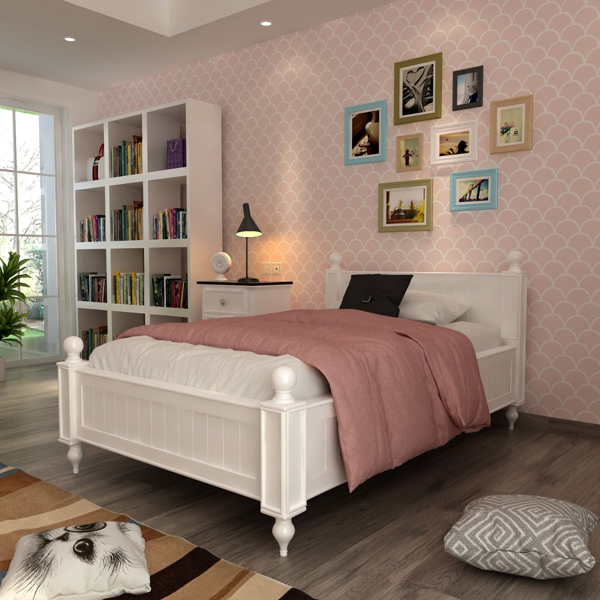 Kids bed, Children bed, single bed , white bed ,Single bed, 4x6 ft bed ...