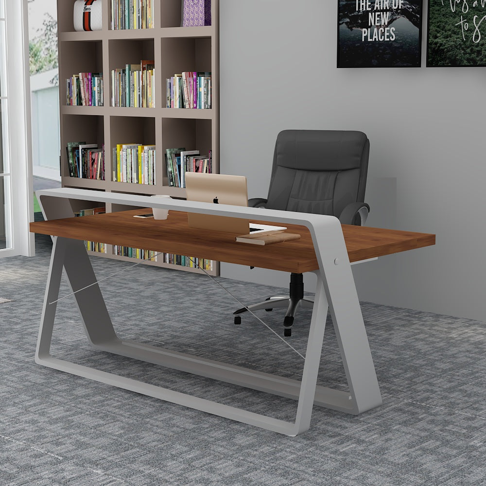 Office Table, MD Table,Office Table in Wood & Grey Color, Office Table ...