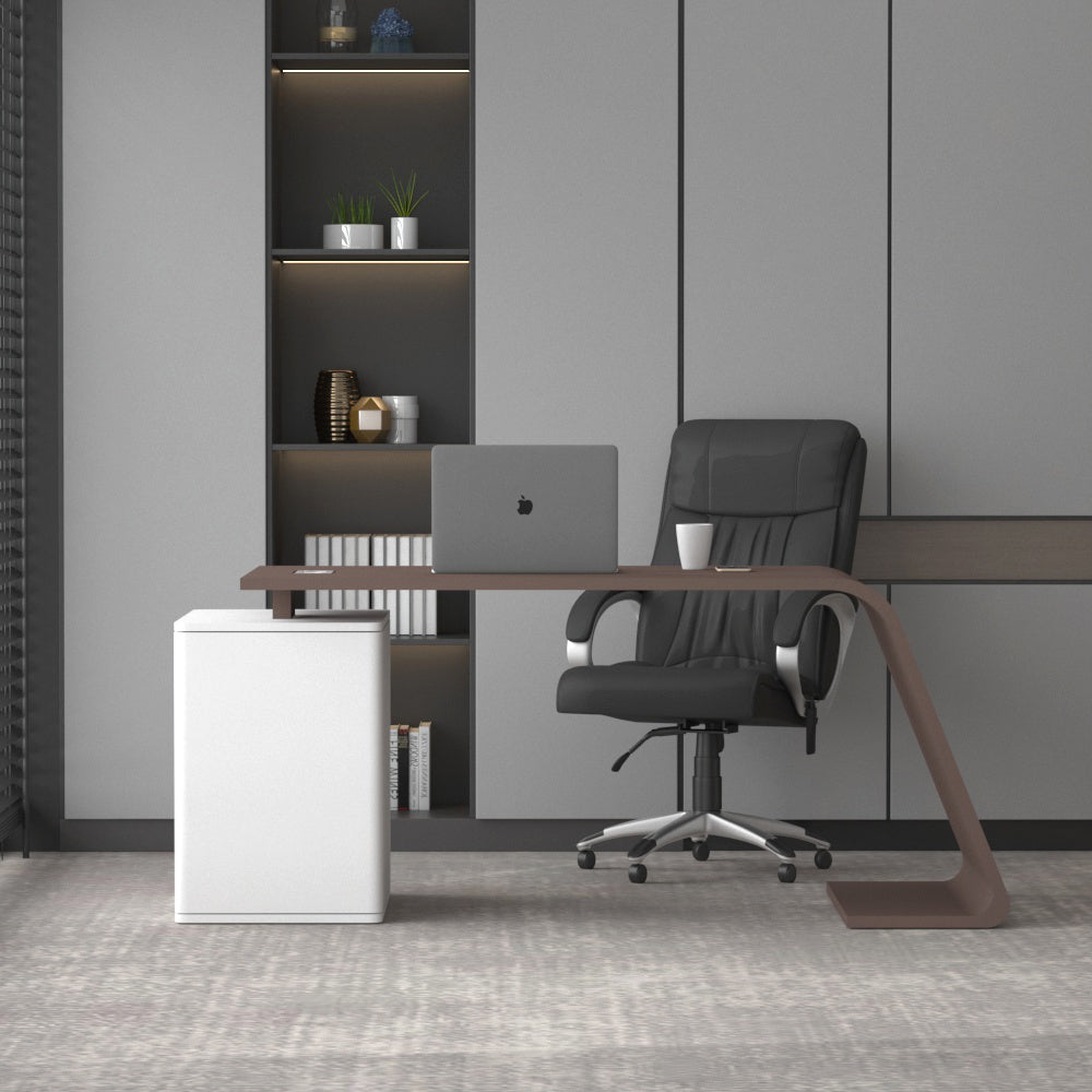 Office Table, MD Table,Office Table in Brown & White Color, Office Tab ...