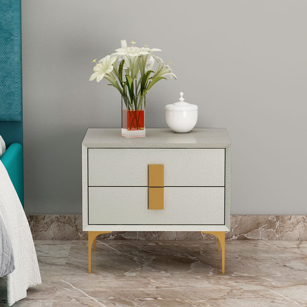 Bedside Table, Light Grey Color Bedside Table, Bedside Table with Draw ...