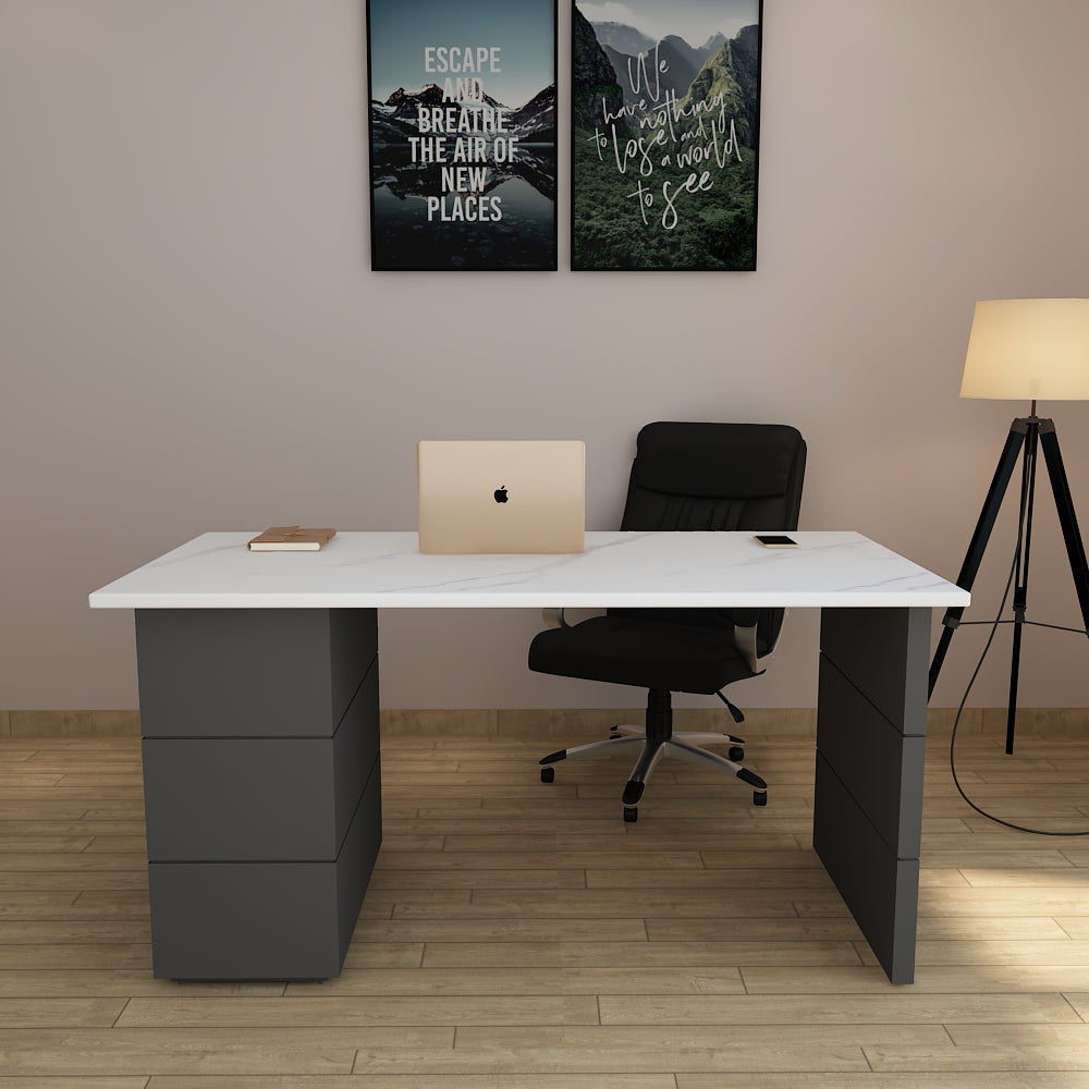 Office Table, MD Table,Office Table in White & Grey Color, Office Tabl ...