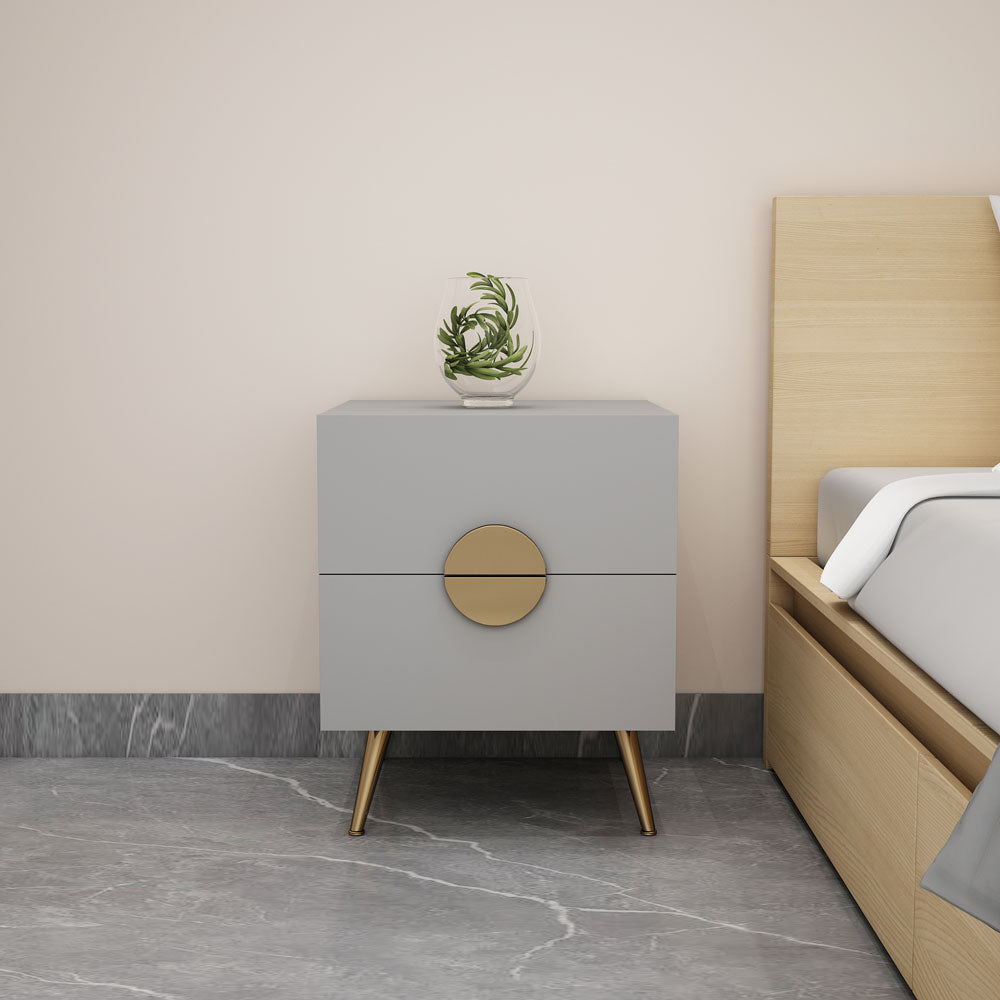 Bedside Table, Light Grey Color Bedside Table, Bedside Table with Draw ...